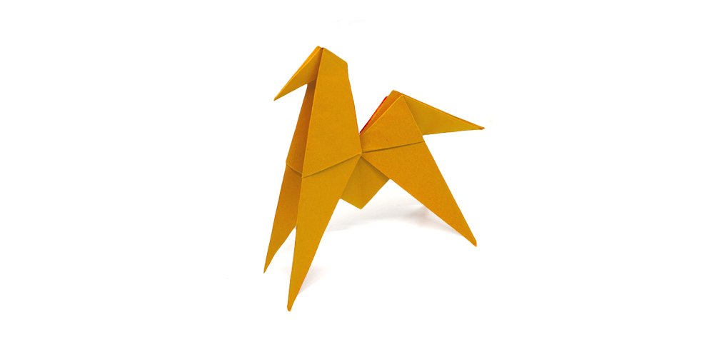 3D Origami Horse Step-by-Step Kirigami Instruction