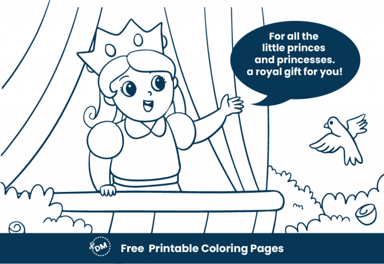 Printable Princess Coloring Pages PDF - diy-magazine.com