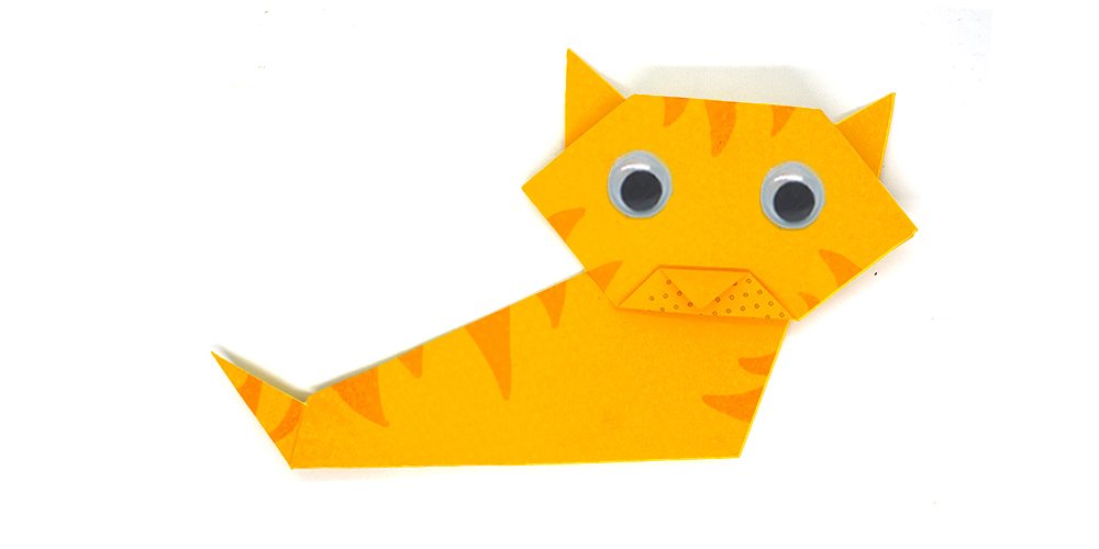 Cute Cat Origami Activity for Kids to Make Easily