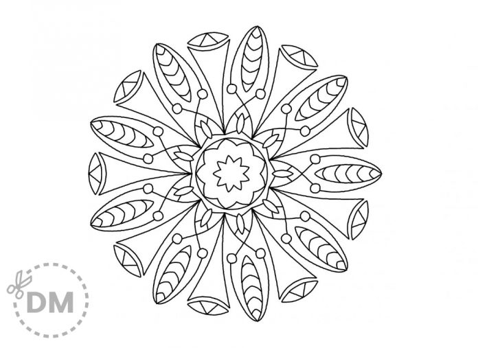 Easy Mandala Art Coloring For Adults - diy-magazine.com