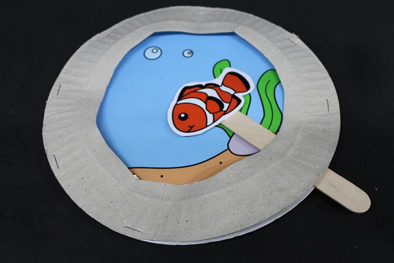 Paper Plate Fish Bowl | Free Printable Fish Template - diy-magazine.com