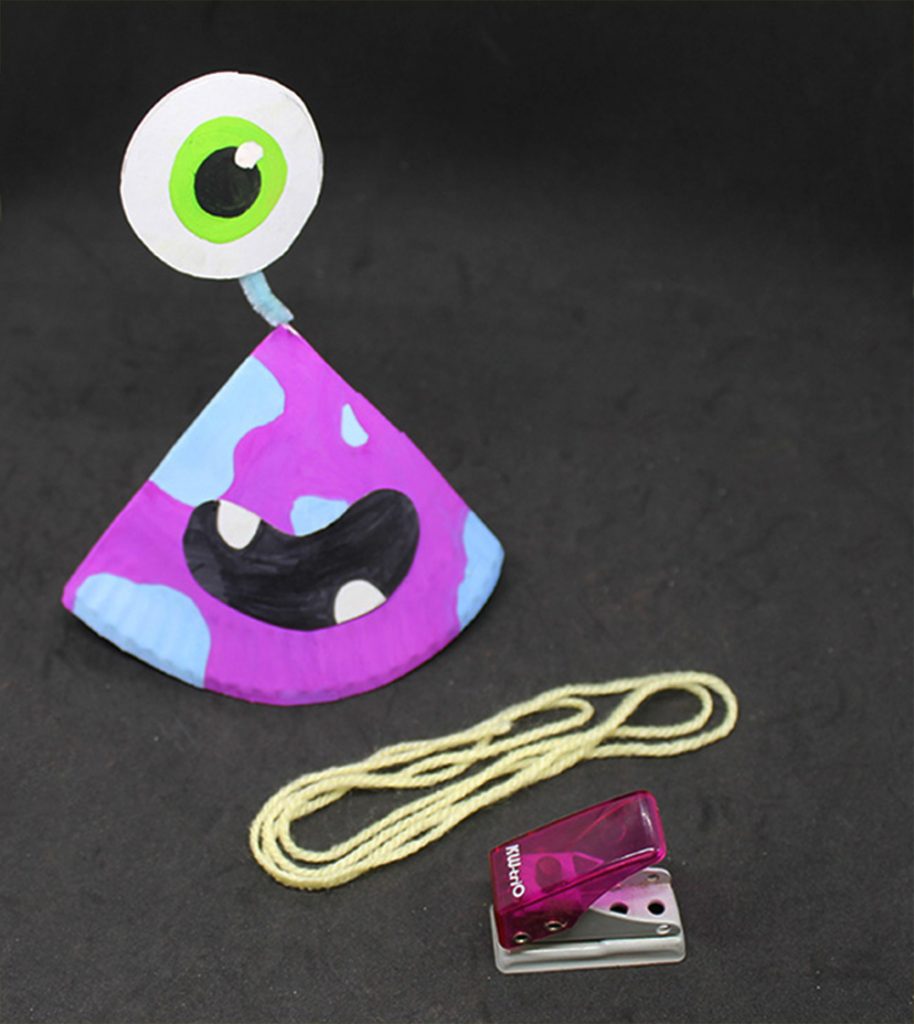 DIY Paper Plate Monster Party Hat - diy-magazine.com