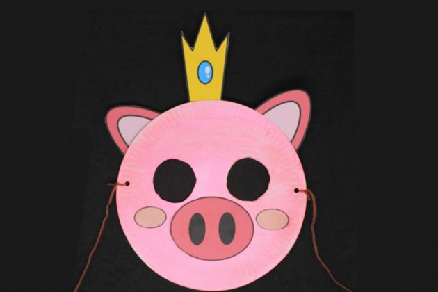 DIY Paper Plate Pig Mask with free Printable - diy-magazine.com