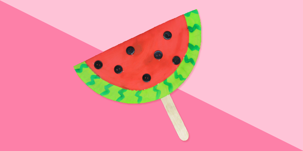 Make an Easy Paper Plate Watermelon Fan | Quick DIY for Kids