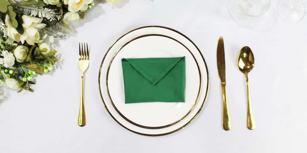 Envelope Style Rectangle Napkin Fold (7 Easy Steps)