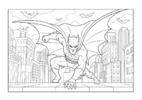 Página para colorir do Batman Monster Truck - Diversão para imprimir grátis