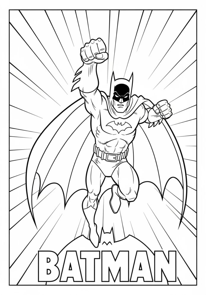 Gambar Mewarnai Batman: Halaman yang Dapat Dicetak untuk Kesenangan ...