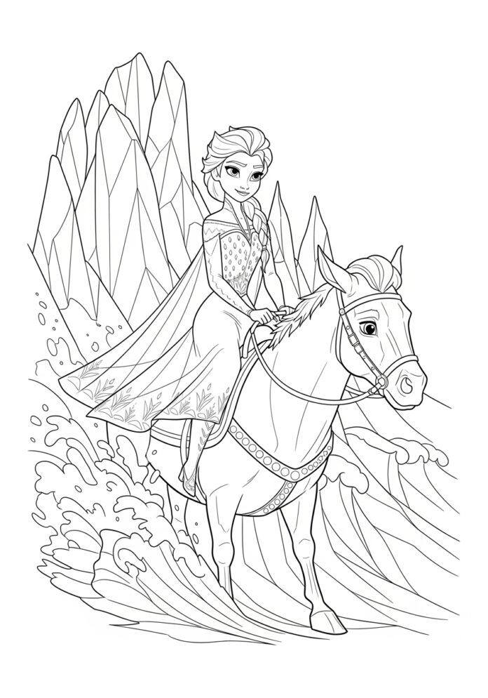Anna ed Elsa Frozen - Pagina da colorare - Divertimento stampabile