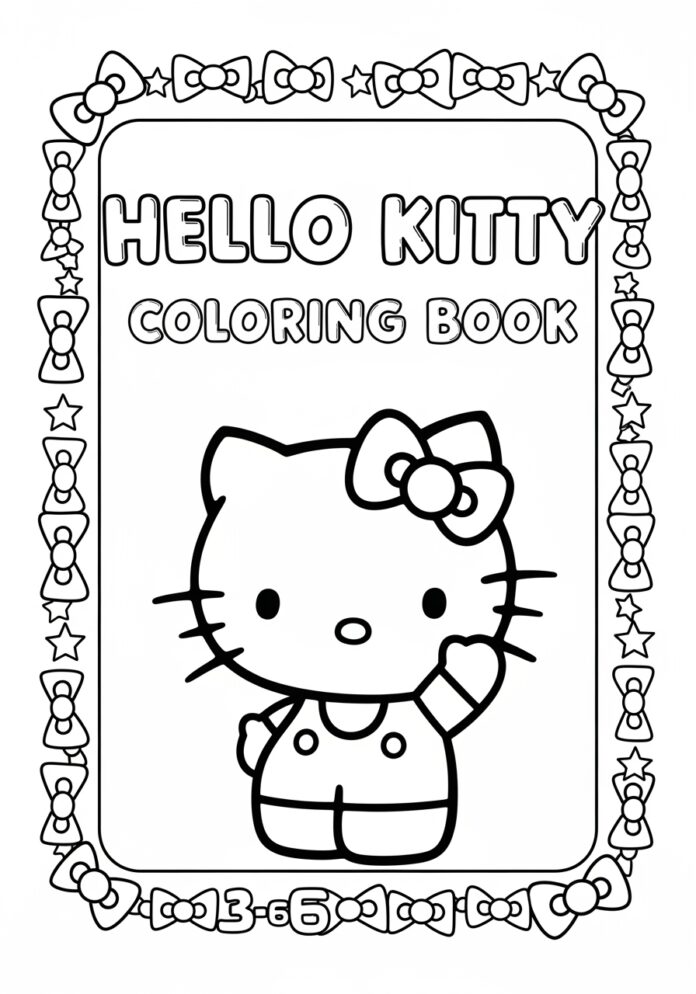 Archivo de páginas para colorear de Hello Kitty - diy-magazine.com