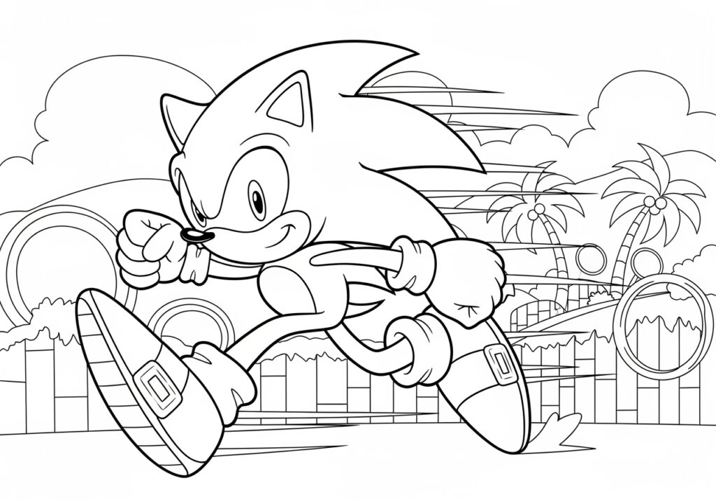 70+ Sonic Coloring Pages (Free PDF Printables)