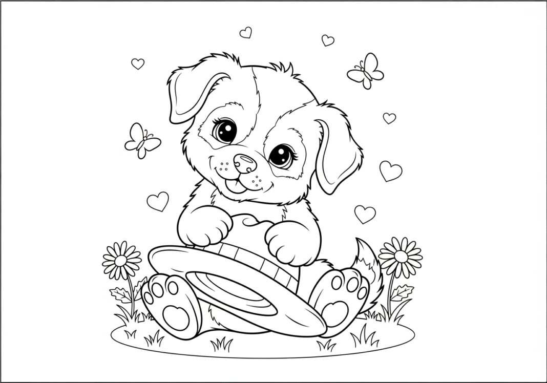 Puppy Playtime Coloring Pages | Fun Printables for Kids