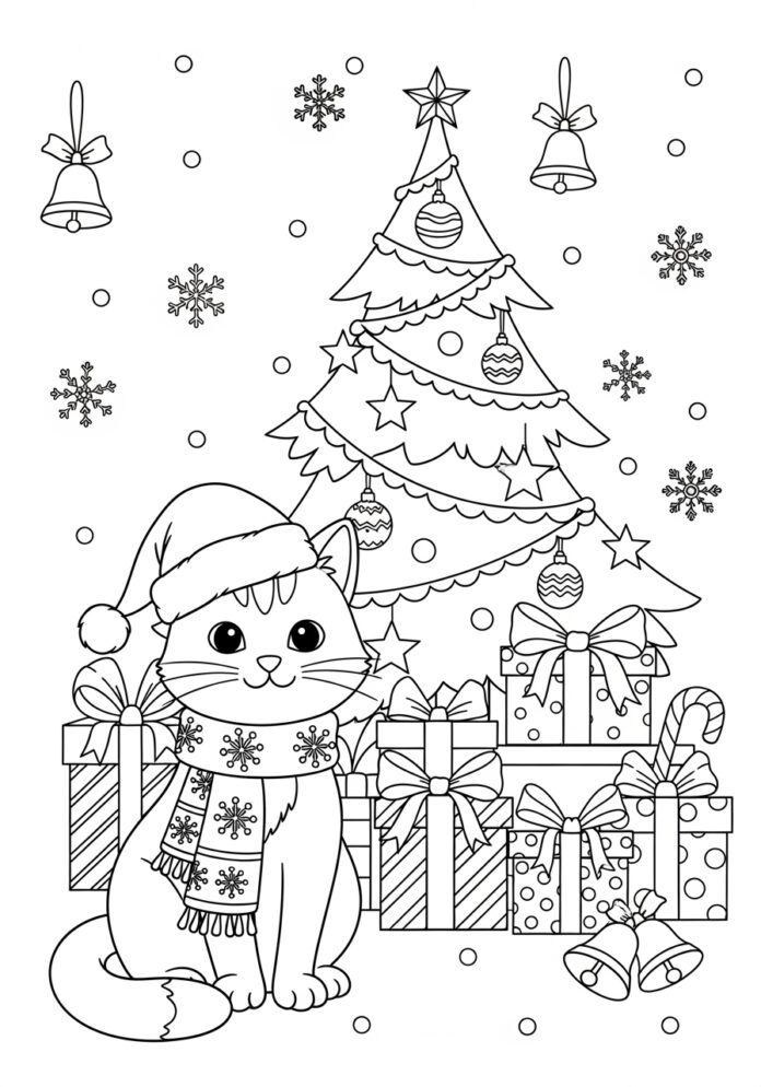 Yule Coloring Page - Free Printable for Kids