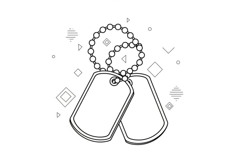 Dog Tag Coloring Page | Fun Printable for Kids