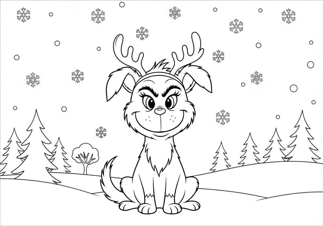 Grinch Hand Coloring Page for Kids - Free Printable