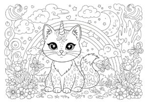 Kitty Corn Coloring Page - Printable & Fun for Kids