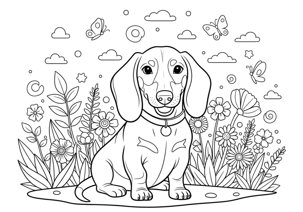 Free Puppy Dog Coloring Page for Kids