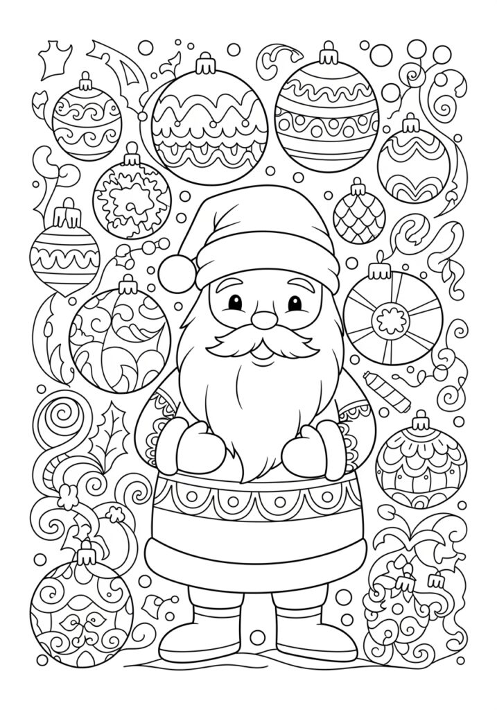 Christmas Minecraft Coloring Page for Kids