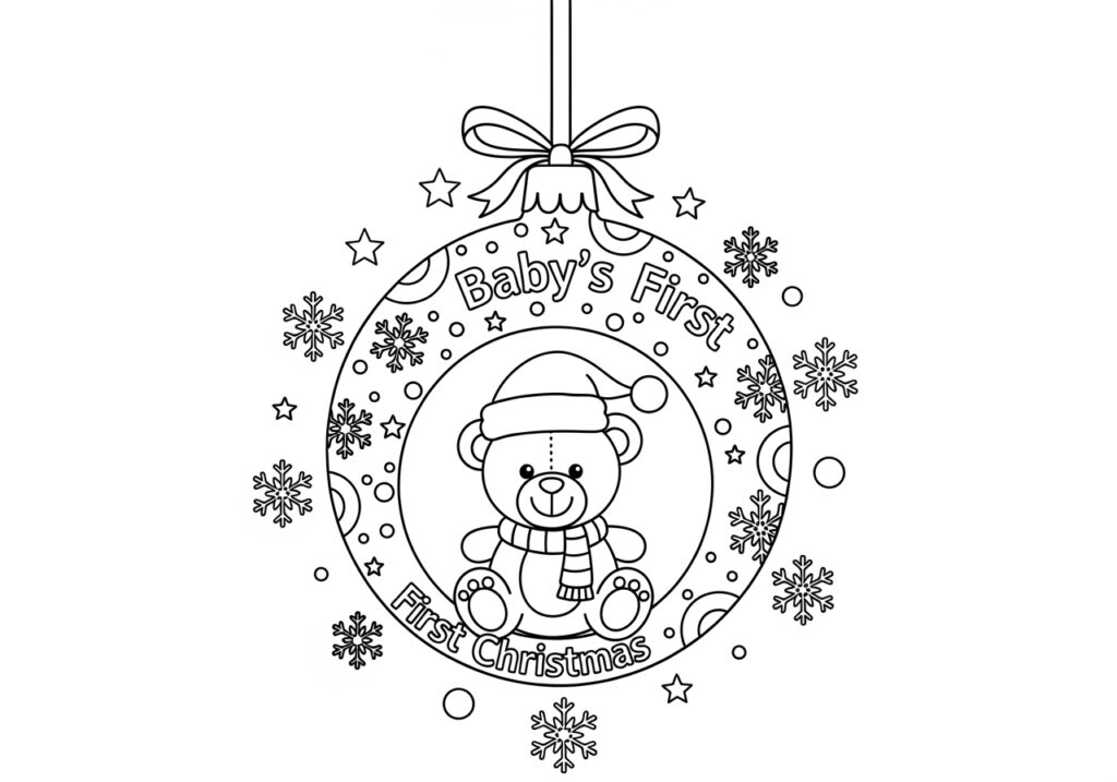 Christmas Food Coloring Page for Kids