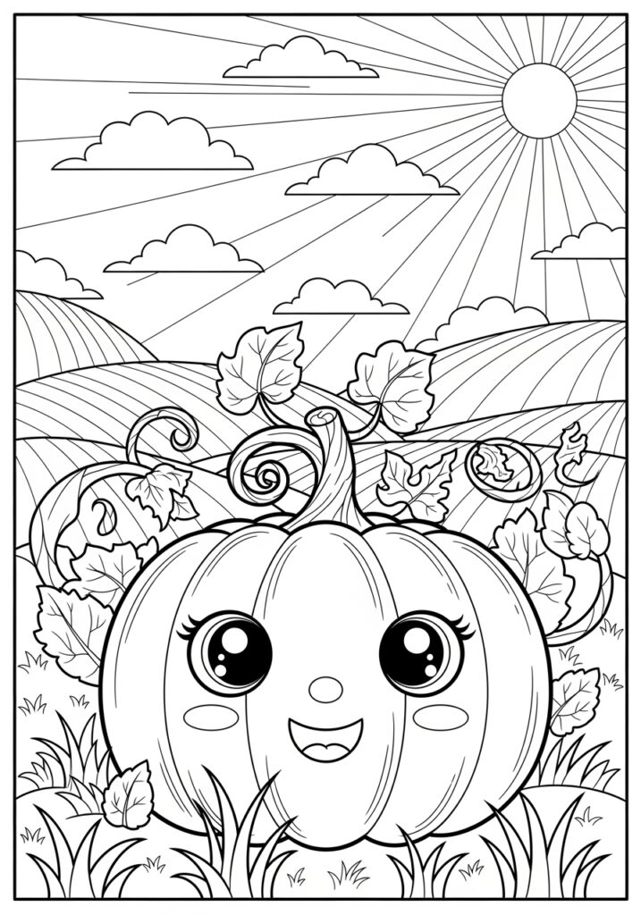 Easy Fall Coloring Page for Adults | Printable & Relaxing