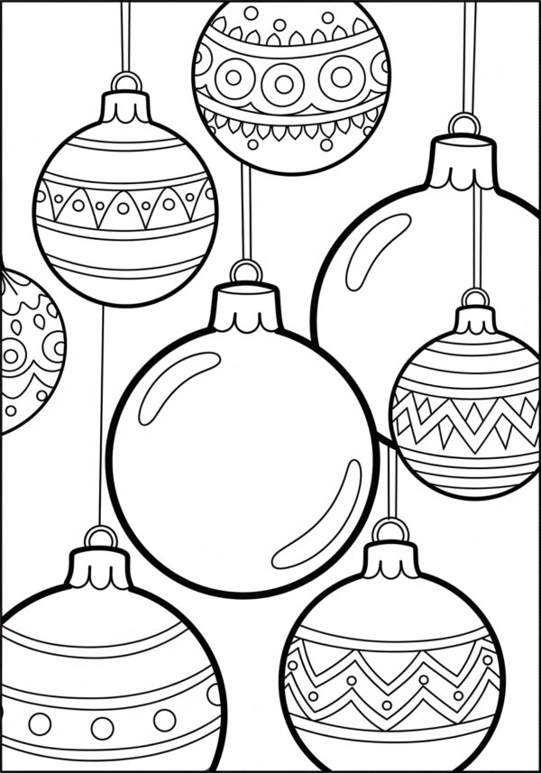 Christmas Food Coloring Page for Kids
