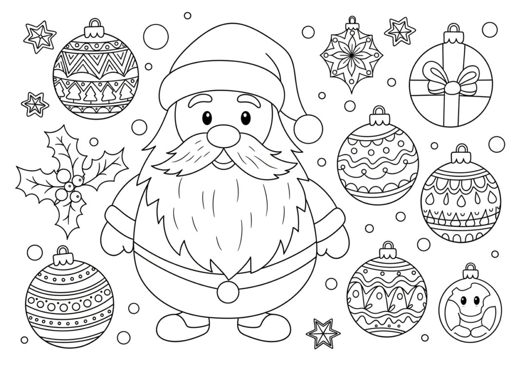 Christmas Coloring Page Hard - Festive Printable