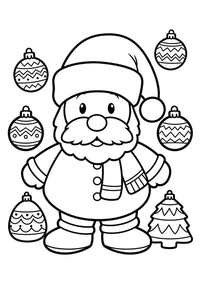 Festive Christmas LOL Doll Coloring Page for Kids
