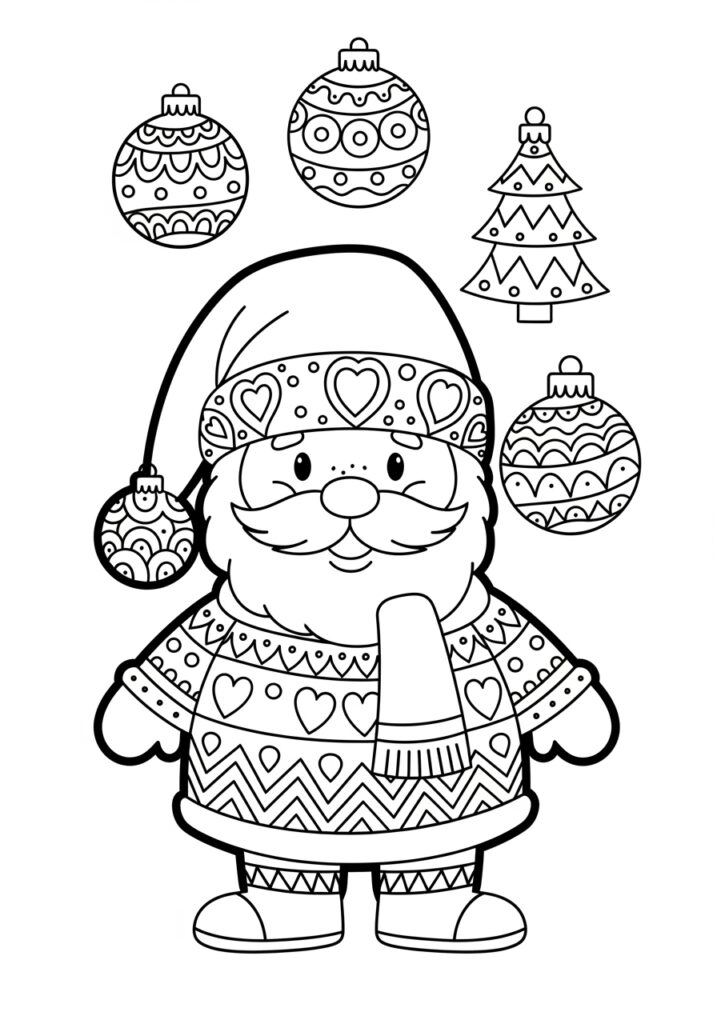 Christmas Duck Coloring Page for Kids – Free Printable