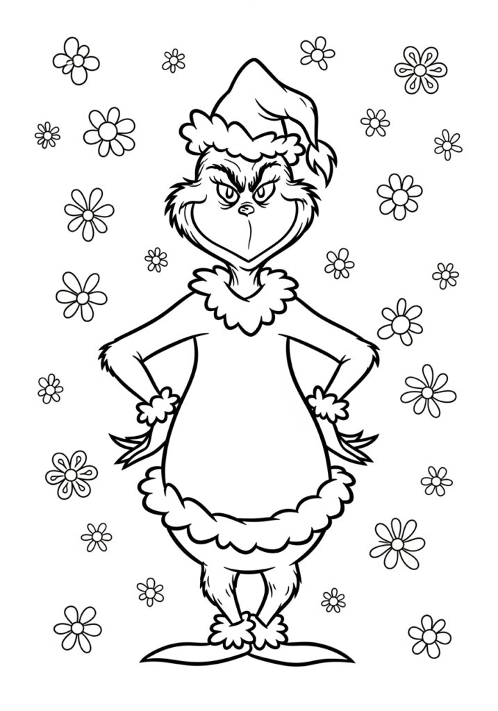 Christmas Shark Coloring Page - Festive Underwater Fun