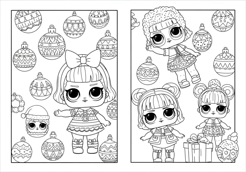 Christmas Coloring Page Hard - Festive Printable