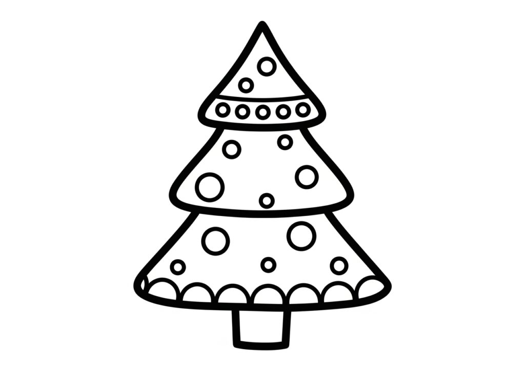 Coloriage de guirlande de Noël pour enfants - À imprimer et à s'amuser