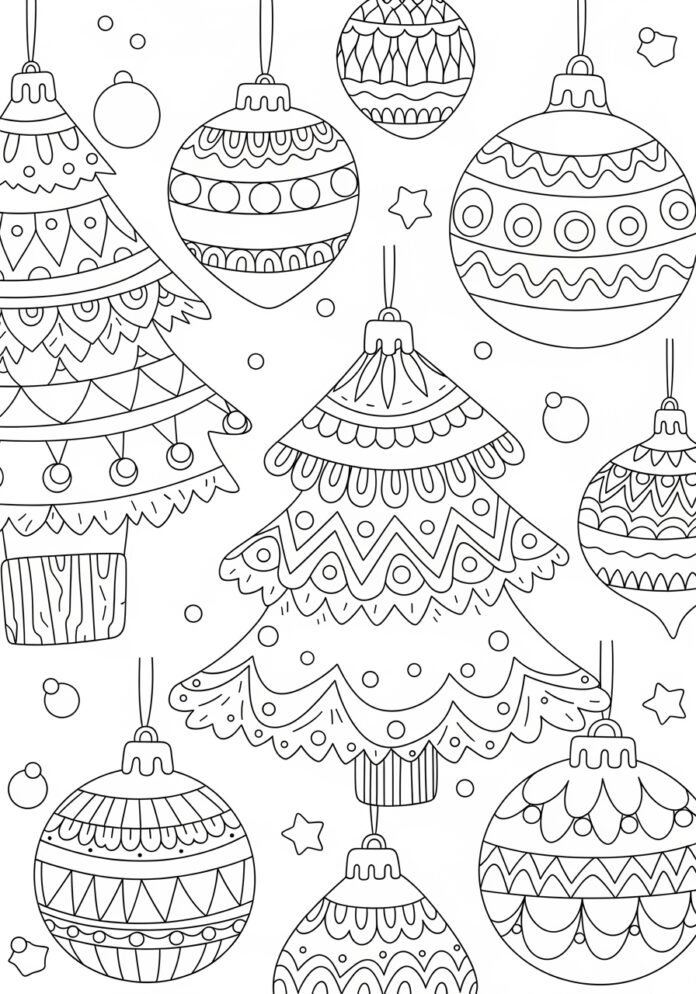 Christmas Food Coloring Page for Kids