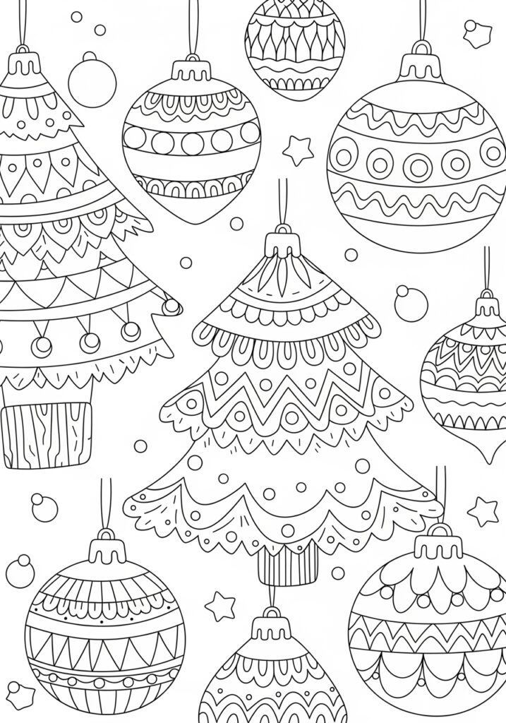 Christmas Food Coloring Page for Kids