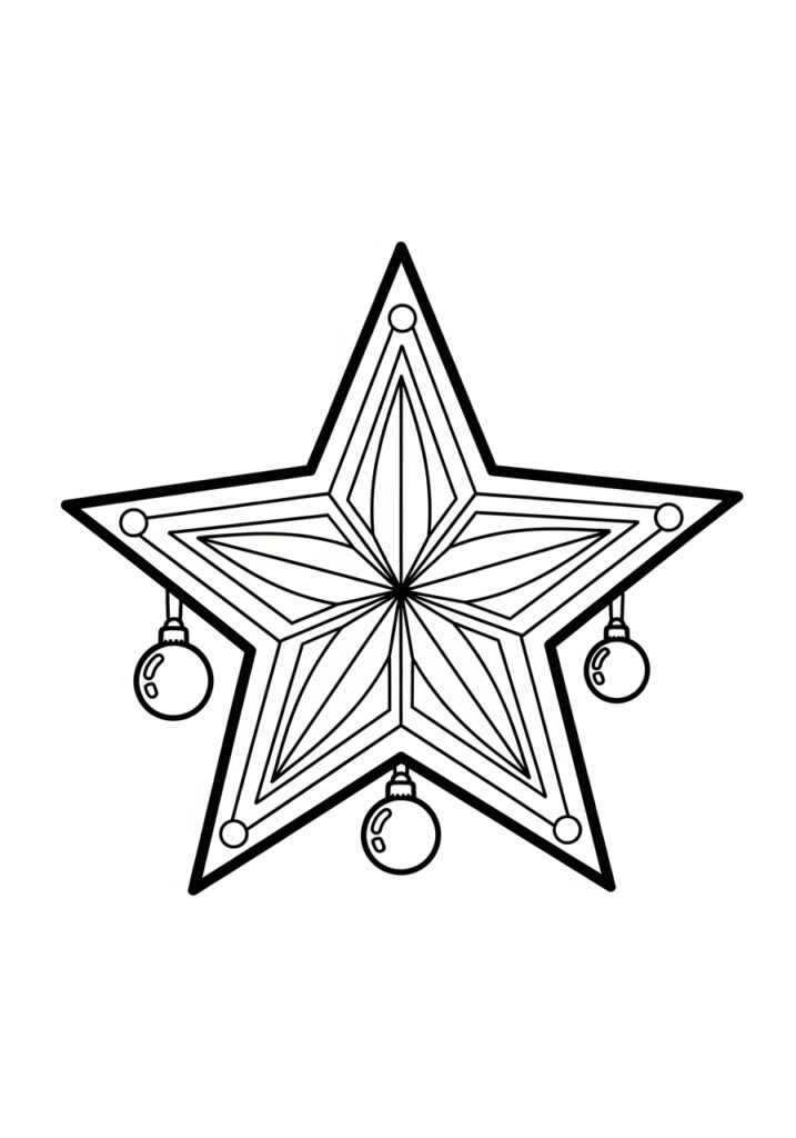 Printable Christmas Border Coloring Page for Kids
