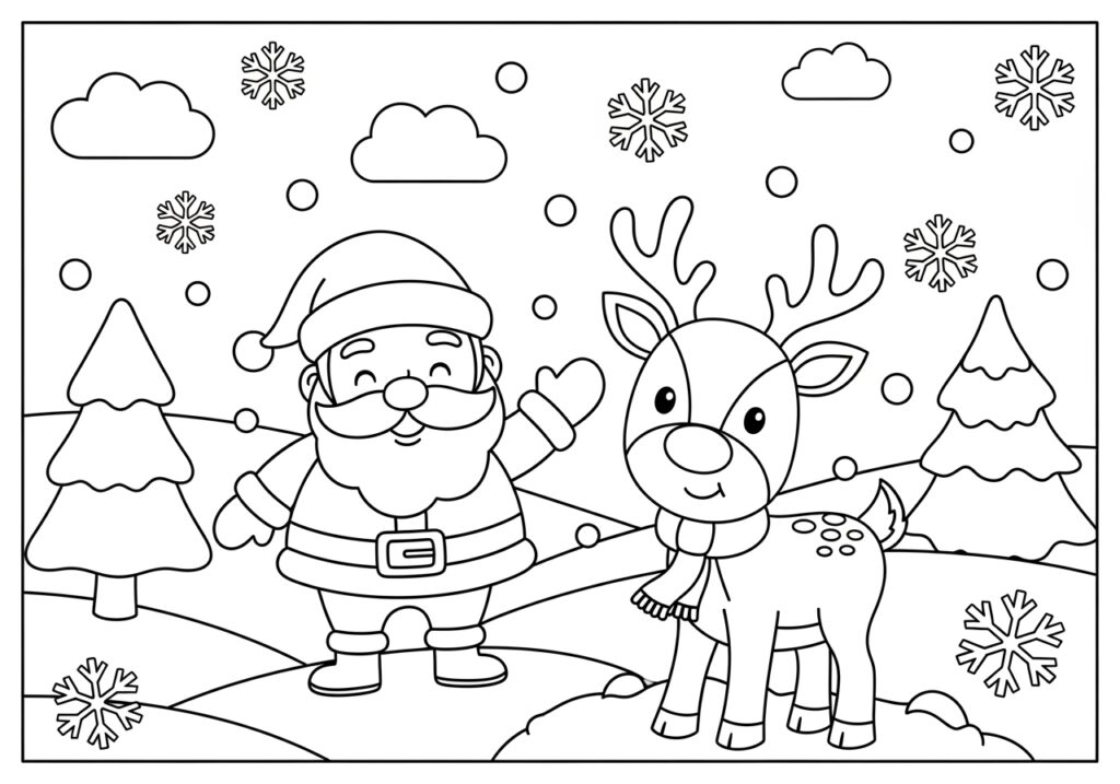 Marvel Christmas Coloring Page for Kids