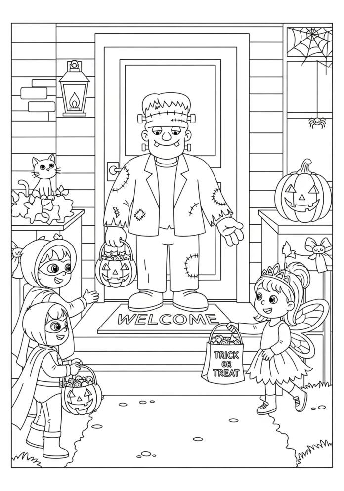 Frankenstein Coloring Pages Archives - diy-magazine.com