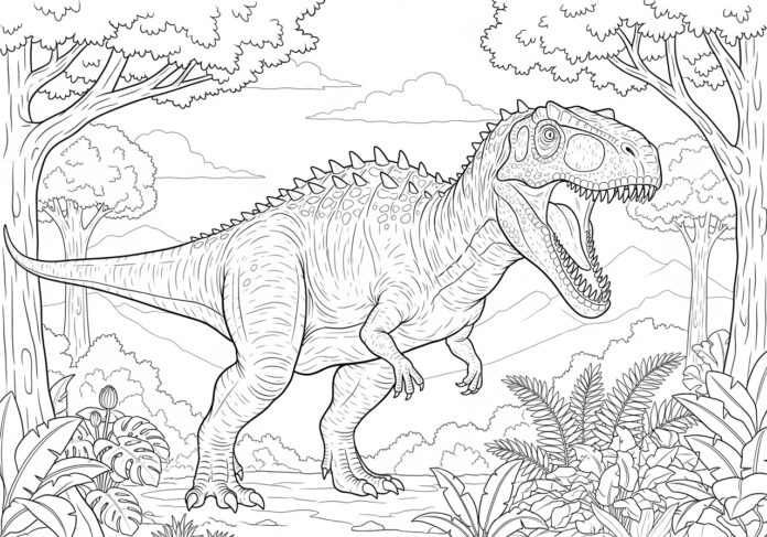 Coloriage de Blue le Raptor - Dino Fun à imprimer