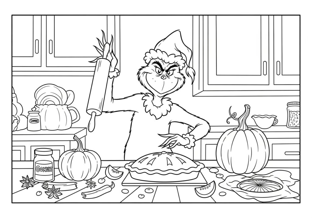 Merry Grinchmas Coloring Page - Fun Liburan kanggo Bocah-bocah