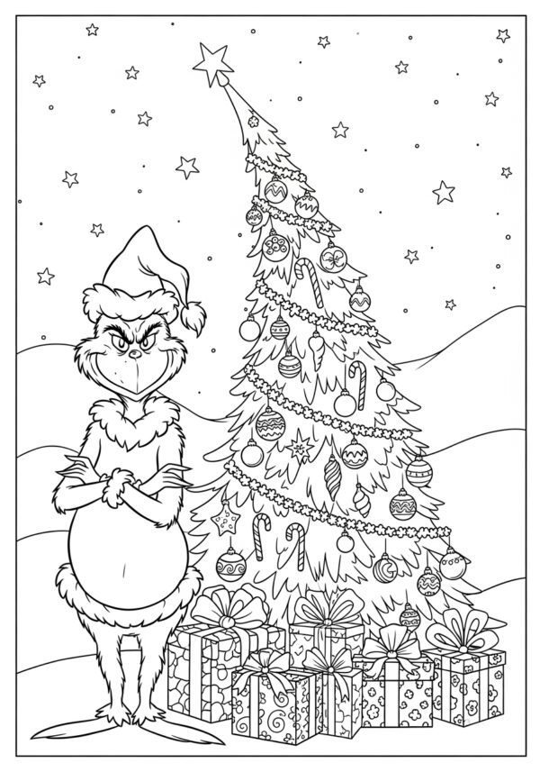 Christmas LEGO Coloring Page for Kids