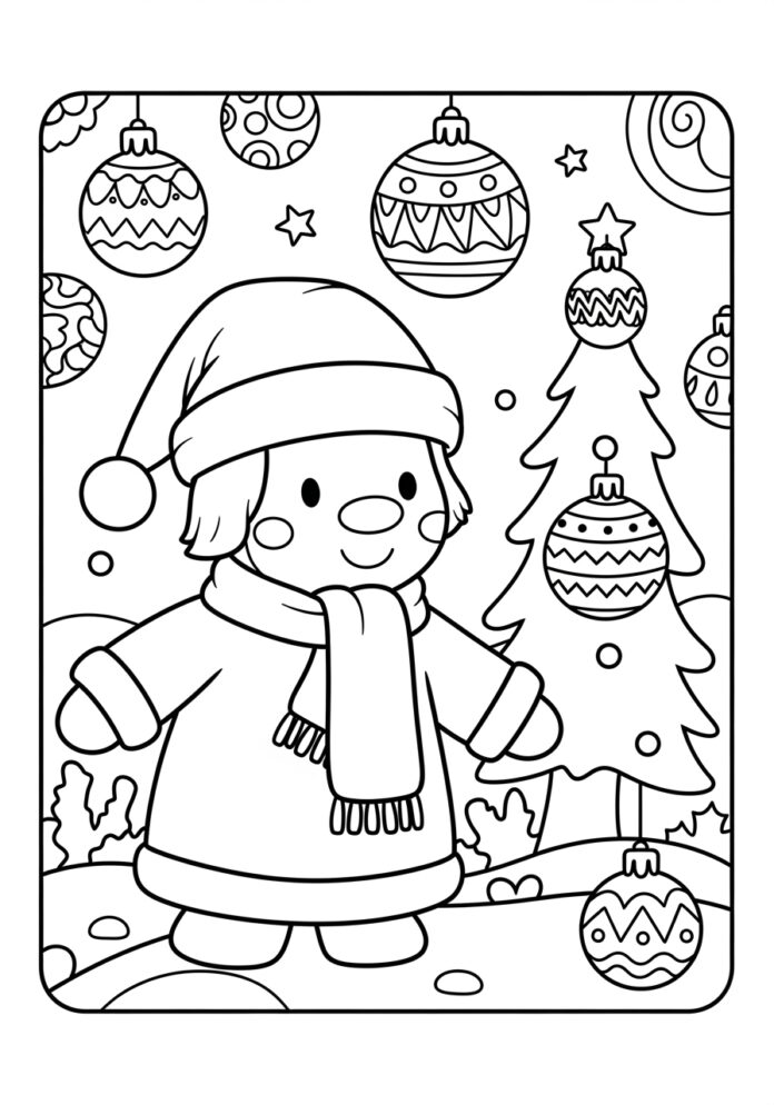 Christmas Star Coloring Page for Kids - Free Printable