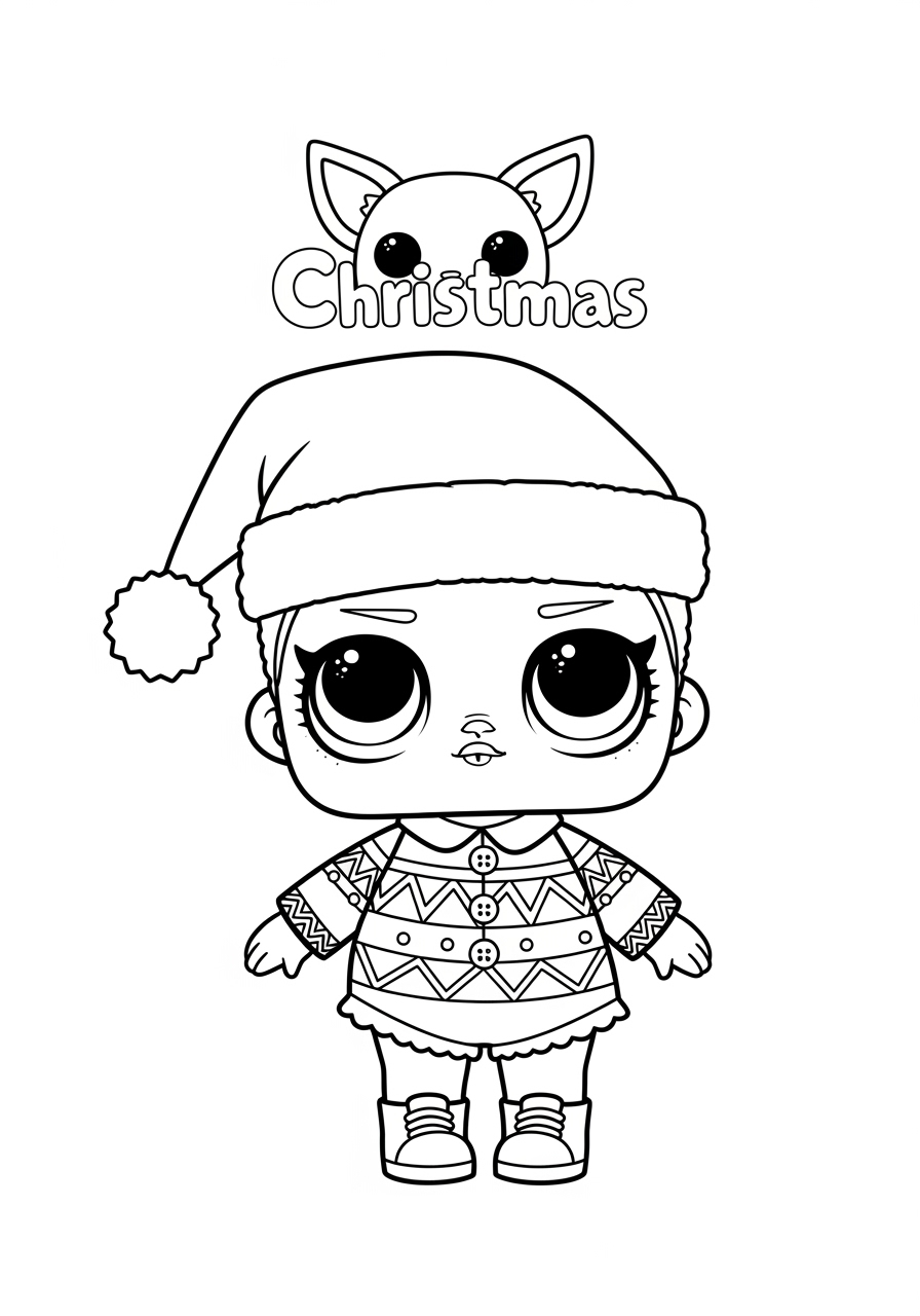 Scary Christmas Coloring Page for Kids
