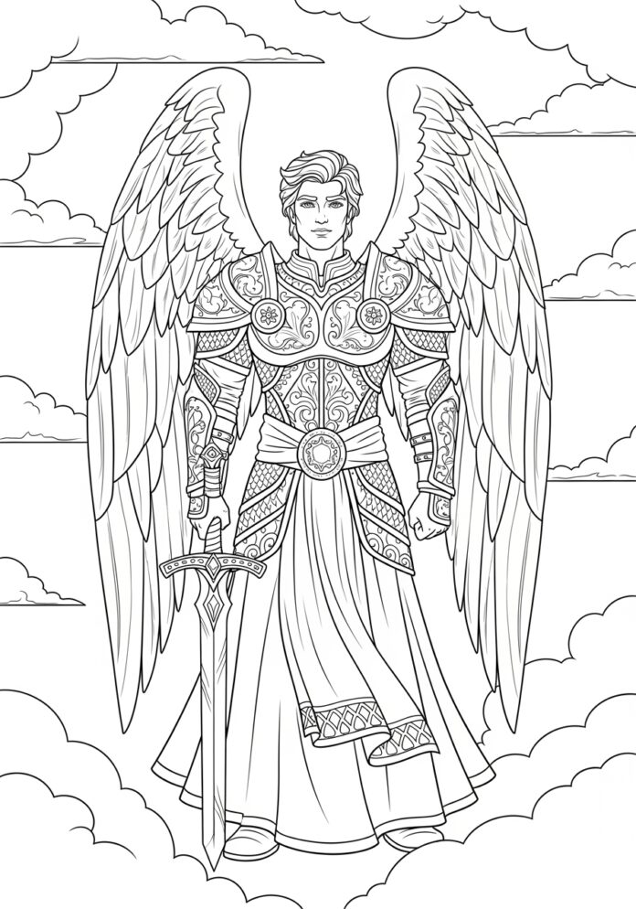 32 Dibujos de Ángeles para Colorear - PDFs Imprimibles Gratis