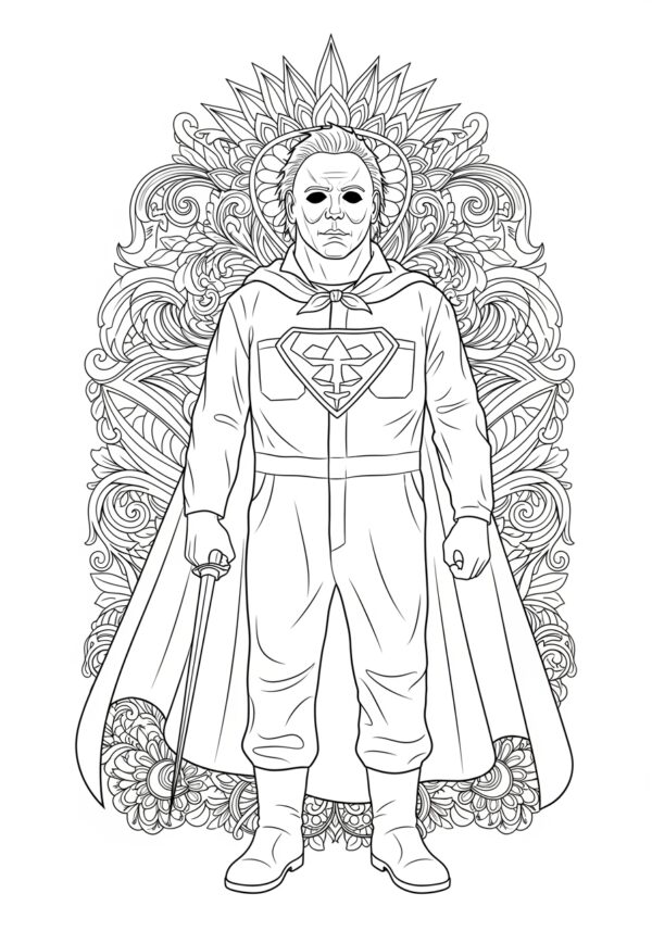 Halloween Coloring Page: Michael Myers Printable