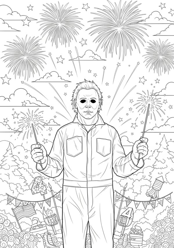 Halloween Coloring Page: Michael Myers Printable