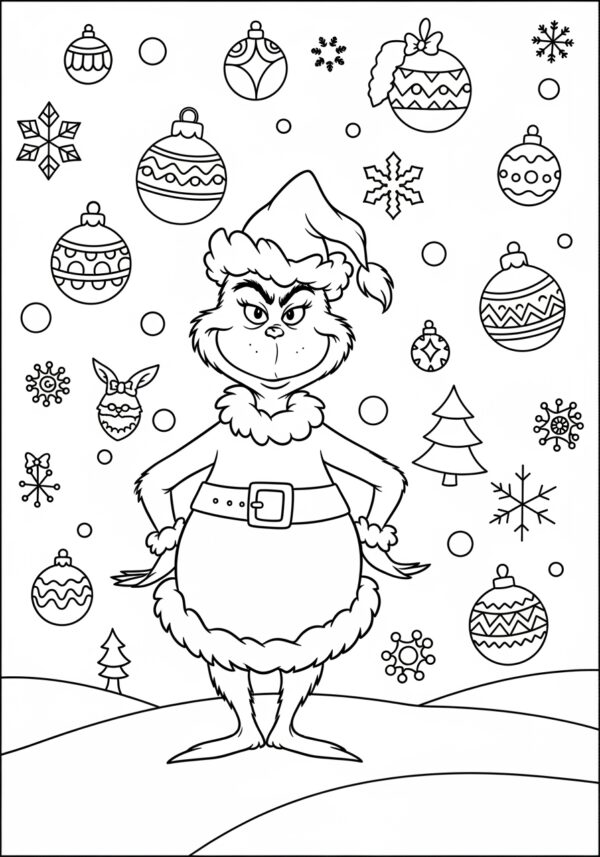 Merry Grinchmas Coloring Page - Fun Liburan kanggo Bocah-bocah