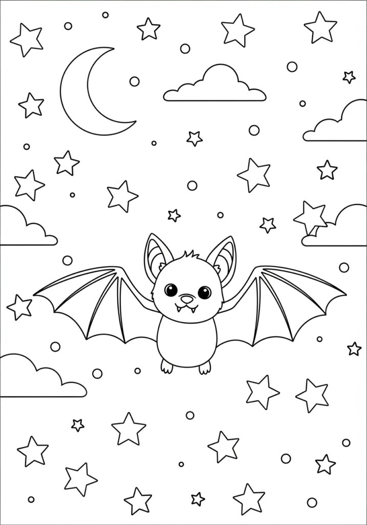 Bat Halloween Coloring Page | Printable & Fun