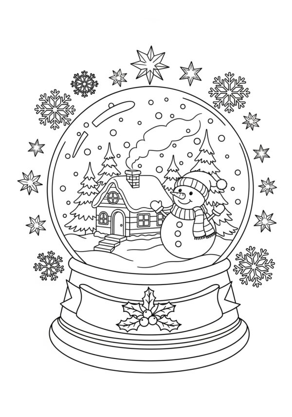 58 Snow Globe Coloring Sheets - (Free Printable Pdfs)