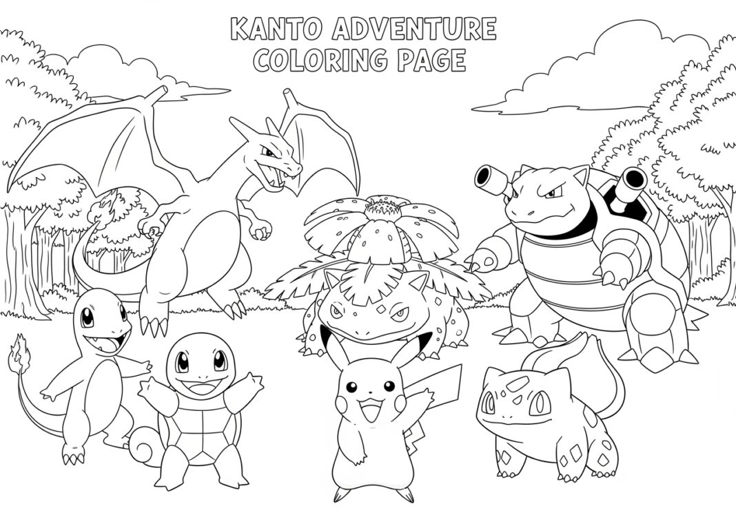 215 Halaman Mewarnai Pokemon - (PDF Gratis untuk Dicetak)