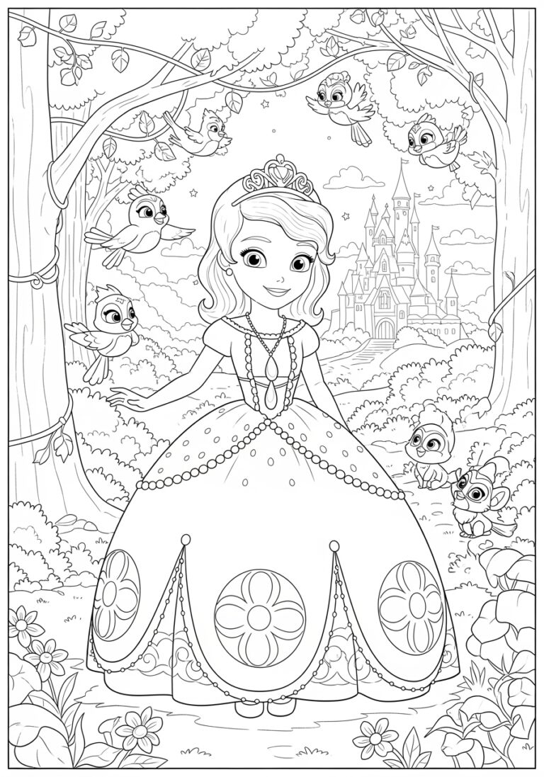 Folha Para Colorir Da Princesa Sofia Para Imprimir E Divertir