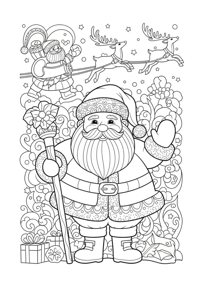 Yule Coloring Page - Free Printable for Kids
