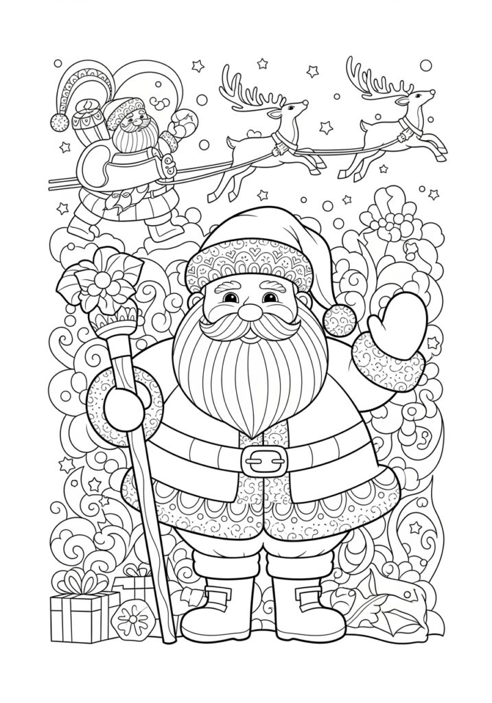 Yule Coloring Page - Free Printable for Kids